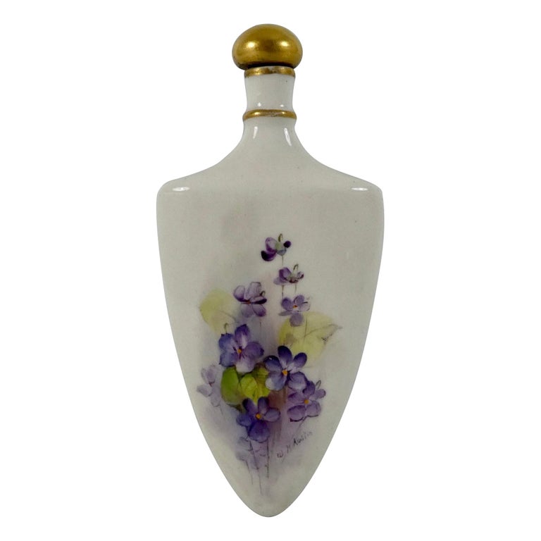 Royal Worcester Porcelain Scent Bottle, Painted by W.H. Austin, circa ...