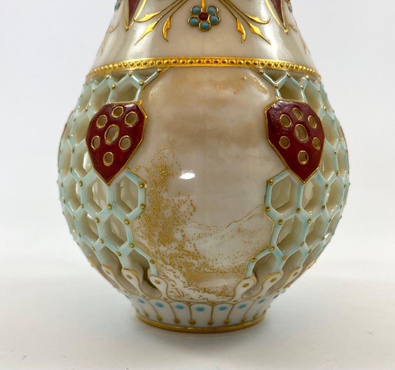 Royal Worcester ‘Reticulated’ Jug, Dated 1889 at 1stDibs