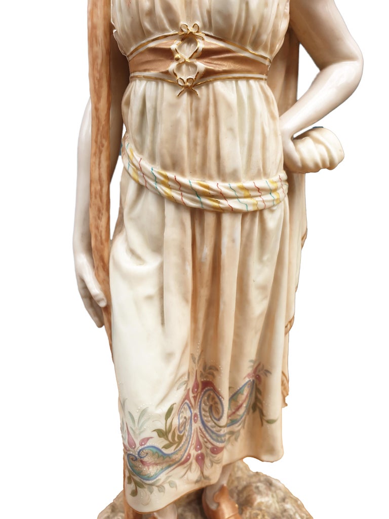 Royal Worcester Shepherdess Figure Signed by James Hadley For Sale at ...