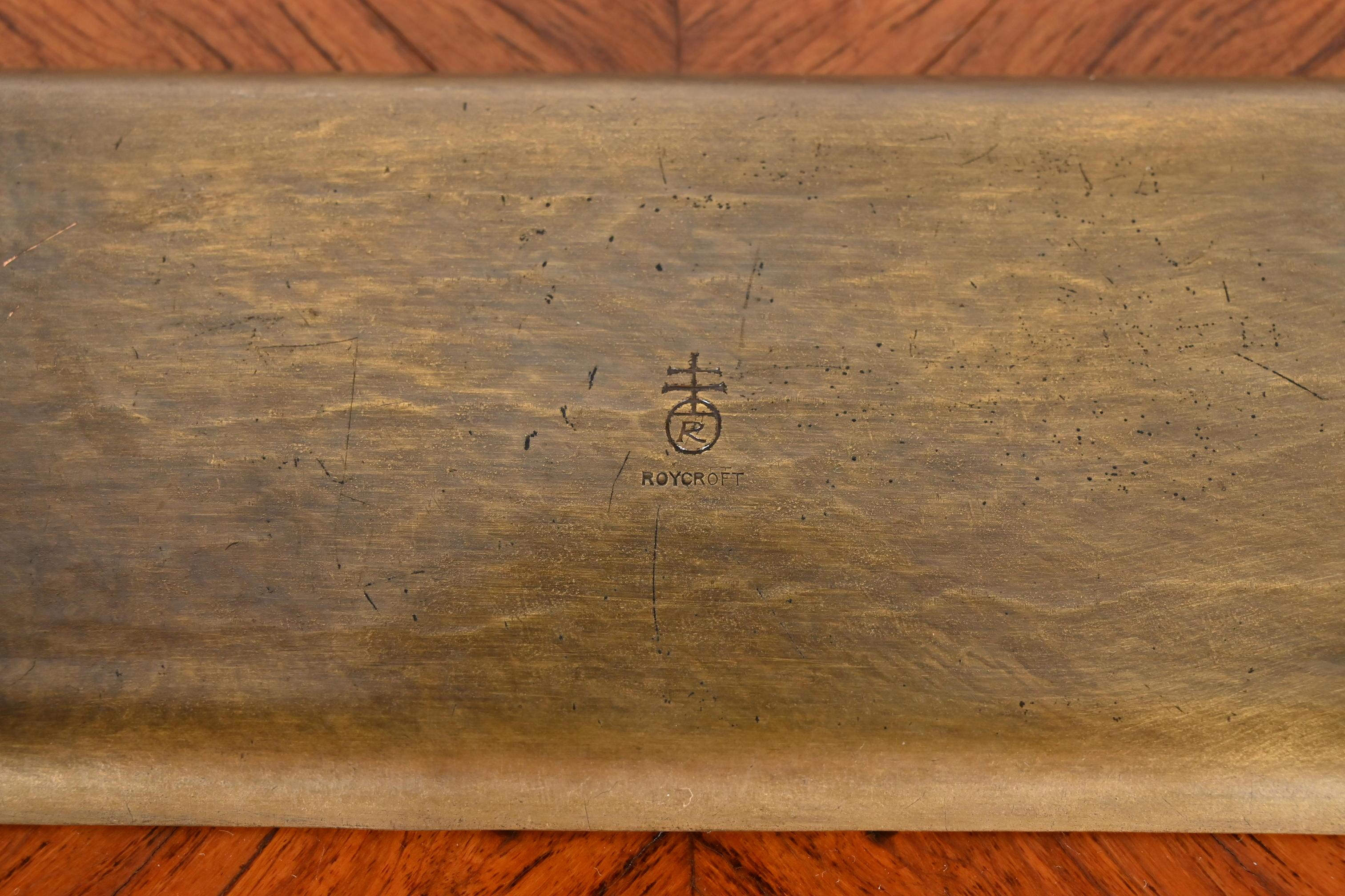 Roycroft Arts and Crafts Hammered Brass Desk Accessory Set For Sale at ...