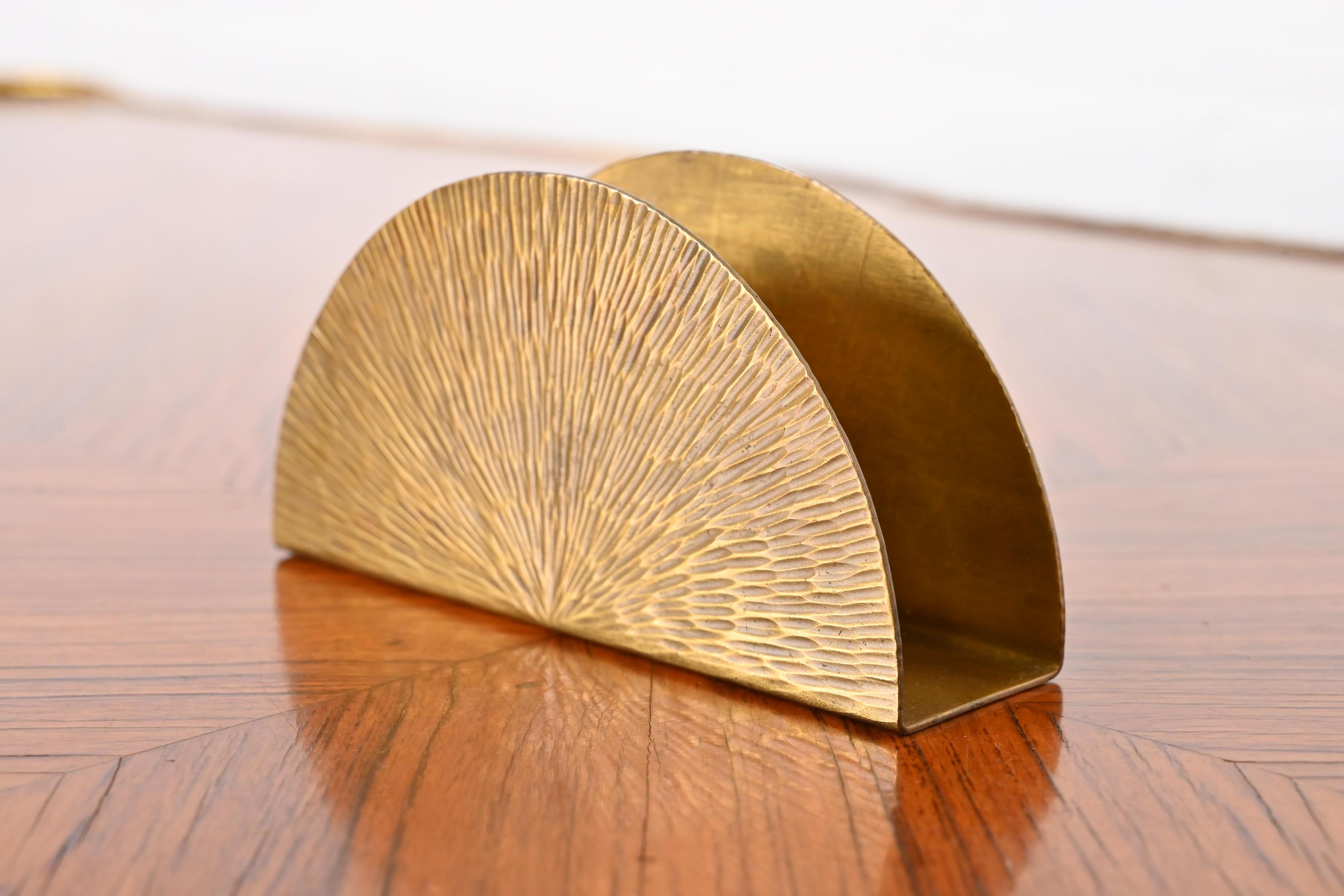 Roycroft Arts and Crafts Hammered Brass Desk Accessory Set For Sale at ...