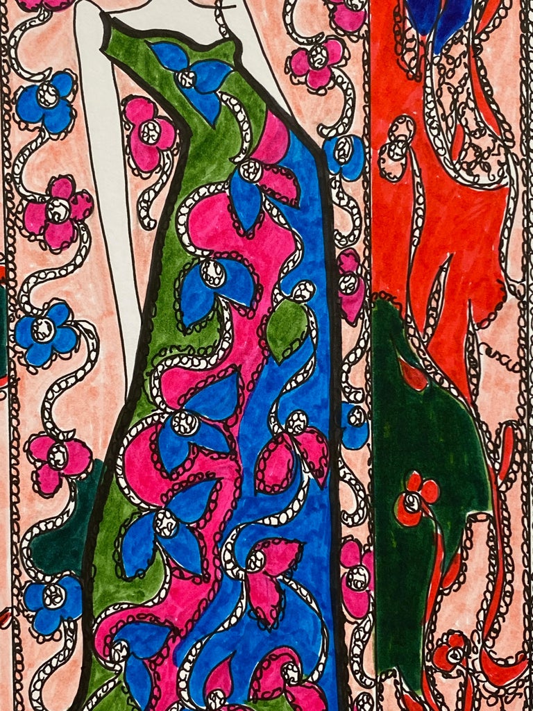 Roz Jennings - Original Fashion Design Illustration Watercolor Painting ...