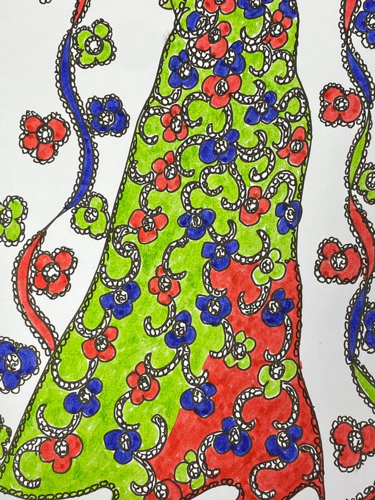 Roz Jennings - Original Fashion Design Illustration Watercolor Painting ...