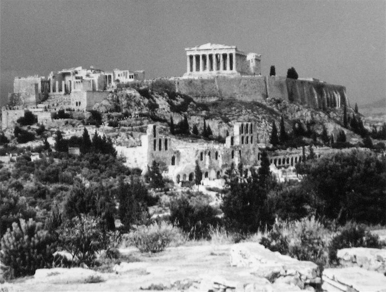 Roz Joseph - Greek Hillside with Ruins, Black and White Photograph ...