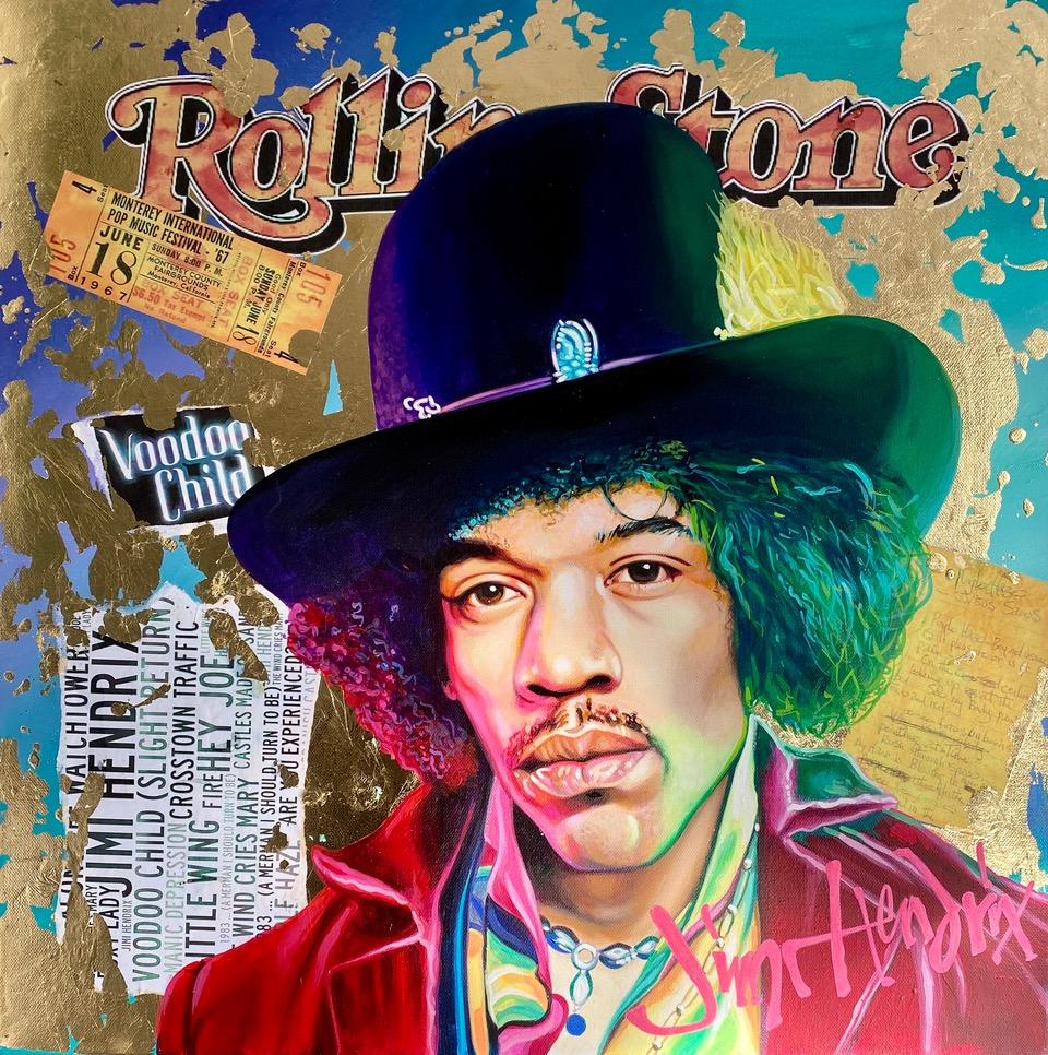 Roz Wilson - Rolling Stone Jimi - portrait moderne iconique célèbre ...