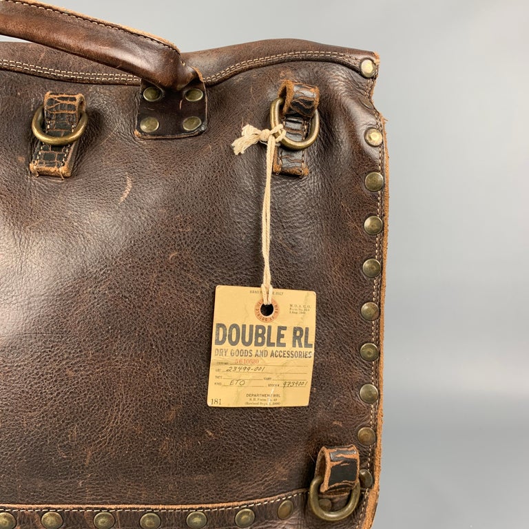 RRL by RALPH LAUREN Limited Edition Brown Studded Leather Bag at 1stDibs