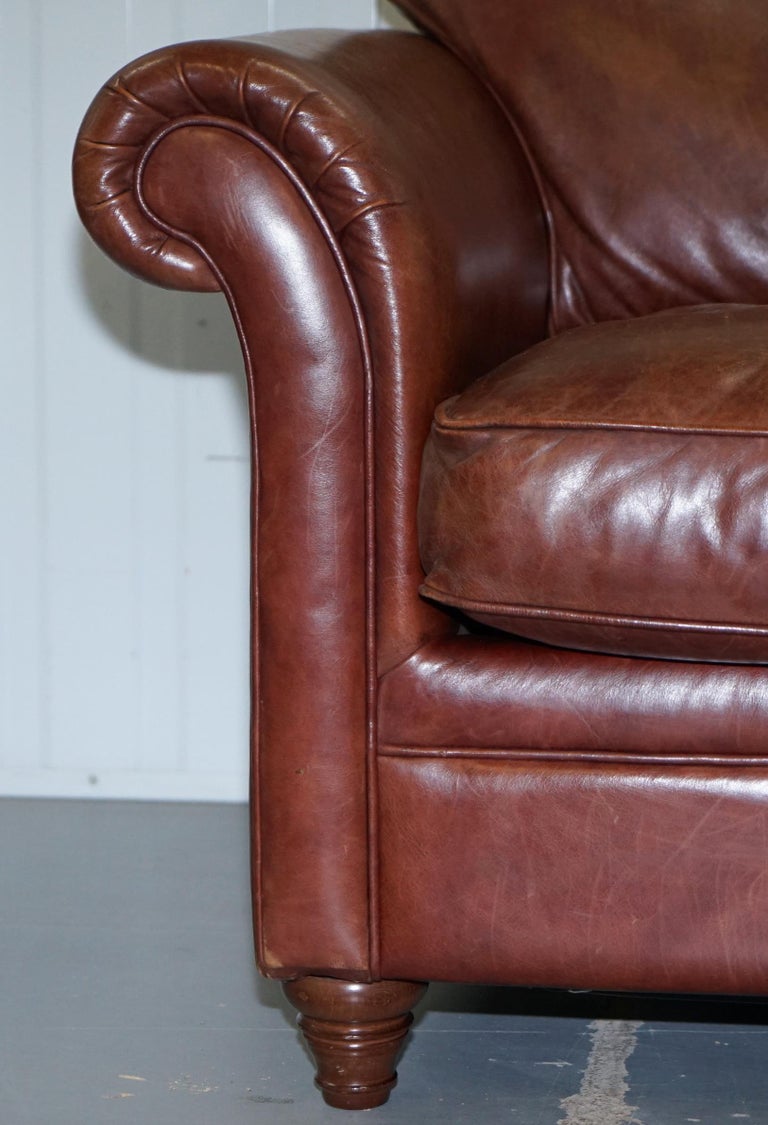Laura Ashley Mortimer 2 Sofa Bed in Vintage Heritage Brown Leather at ...
