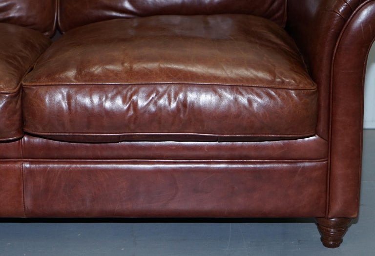 Laura Ashley Mortimer 2 Sofa Bed in Vintage Heritage Brown Leather at ...