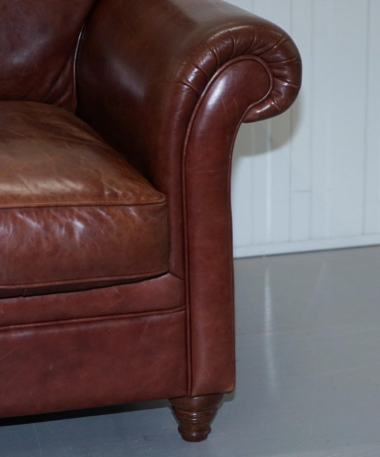 Laura Ashley Mortimer 2 Sofa Bed in Vintage Heritage Brown Leather at ...
