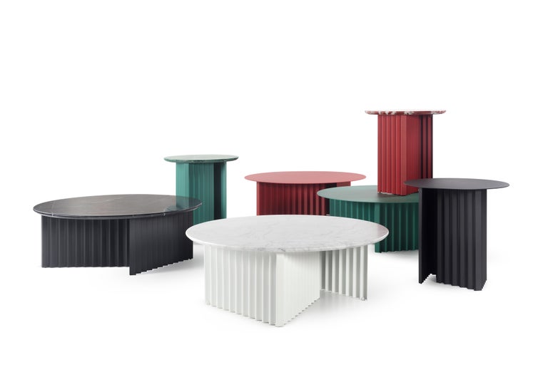 RS Barcelona Plec Round Small Table in Green Metal by A.P.O. For Sale ...