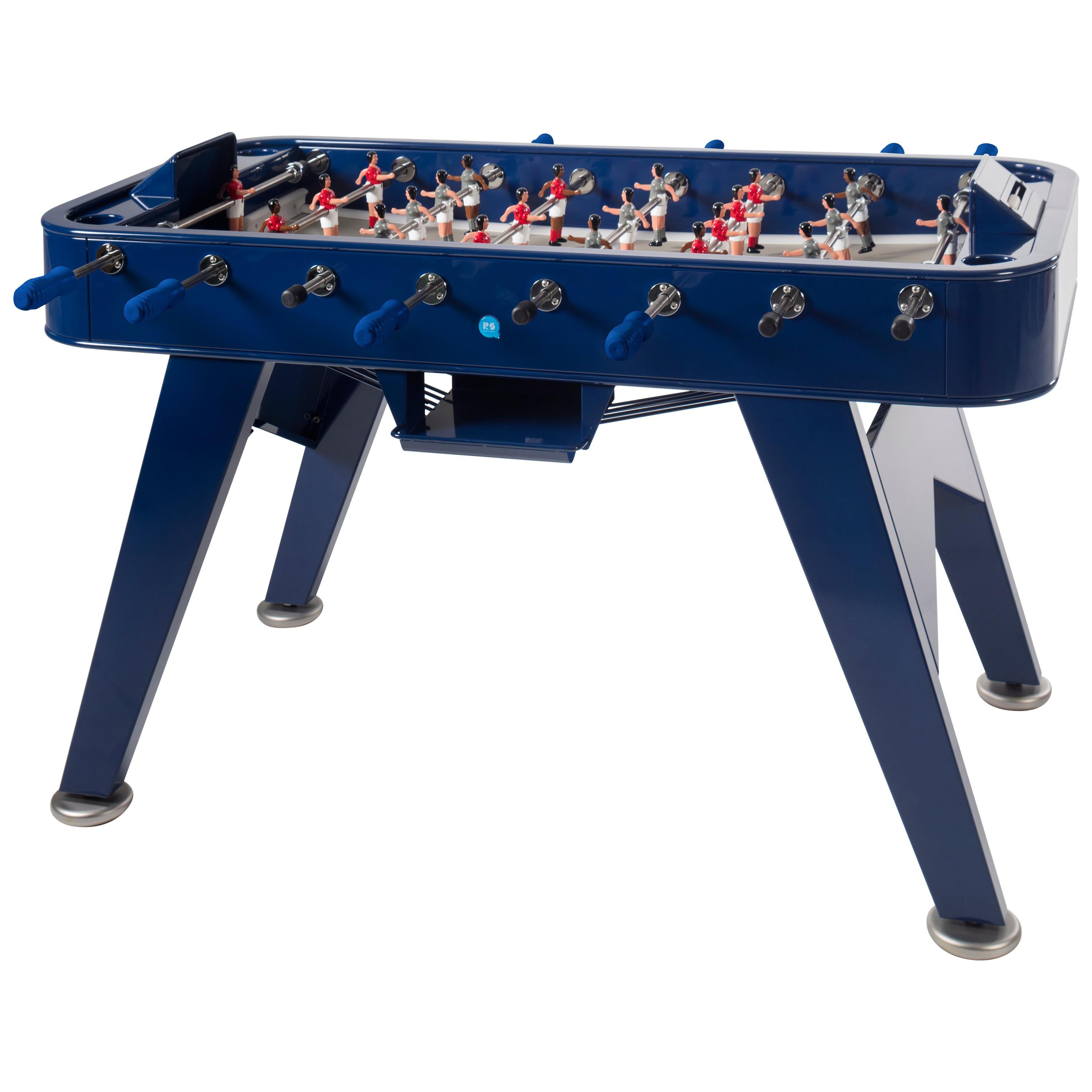 Modern Football Table in Light Blue Capri Iron and Wood Outdoor Indoor ...