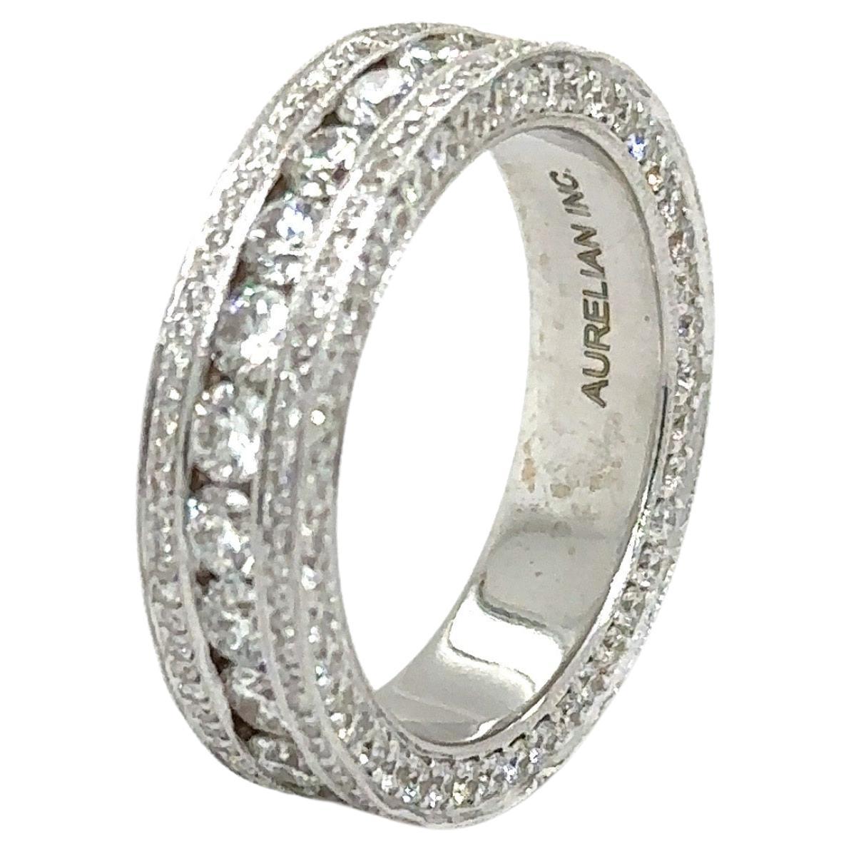 RTR004-RUBY - 18K WHITE GOLD WEDDING BAND With RUBY and DIAMONDS For ...