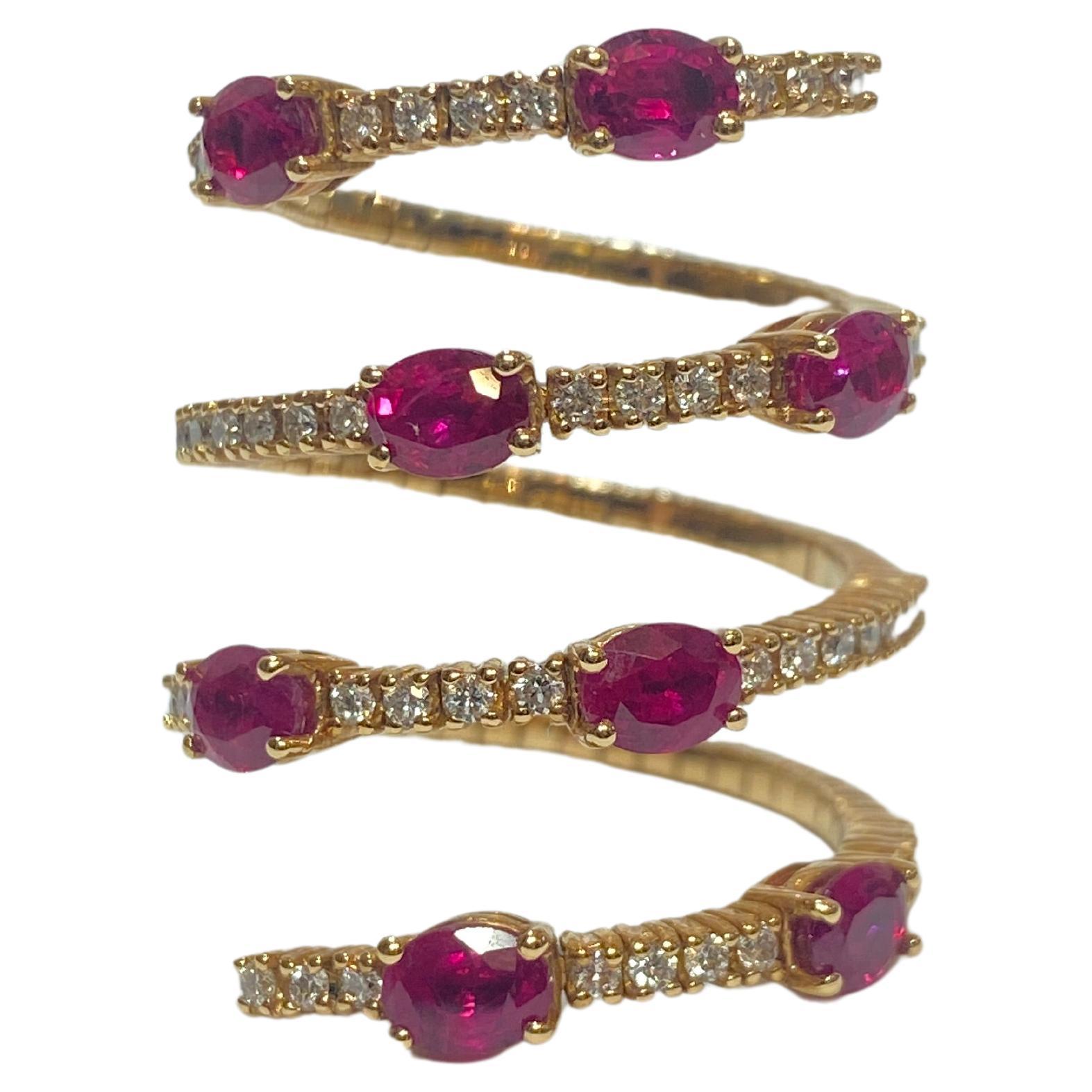 Lalaounis Ruby and Rose Diamond Ring at 1stDibs