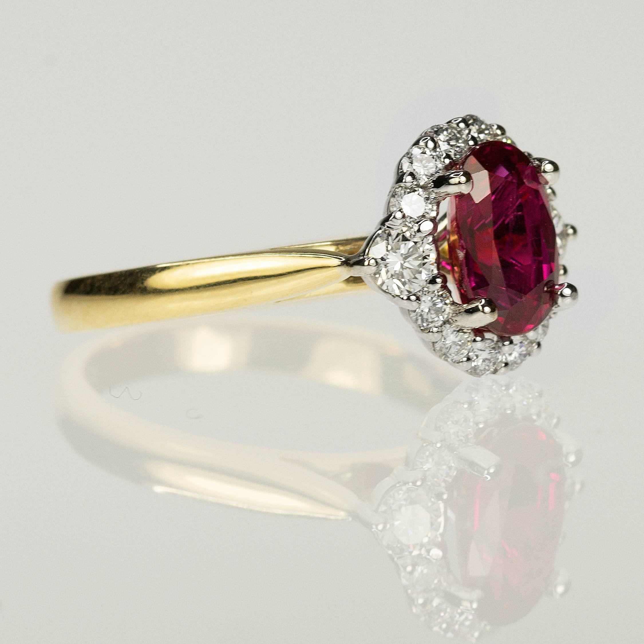 Ruby and Diamond Gold Ring For Sale at 1stDibs