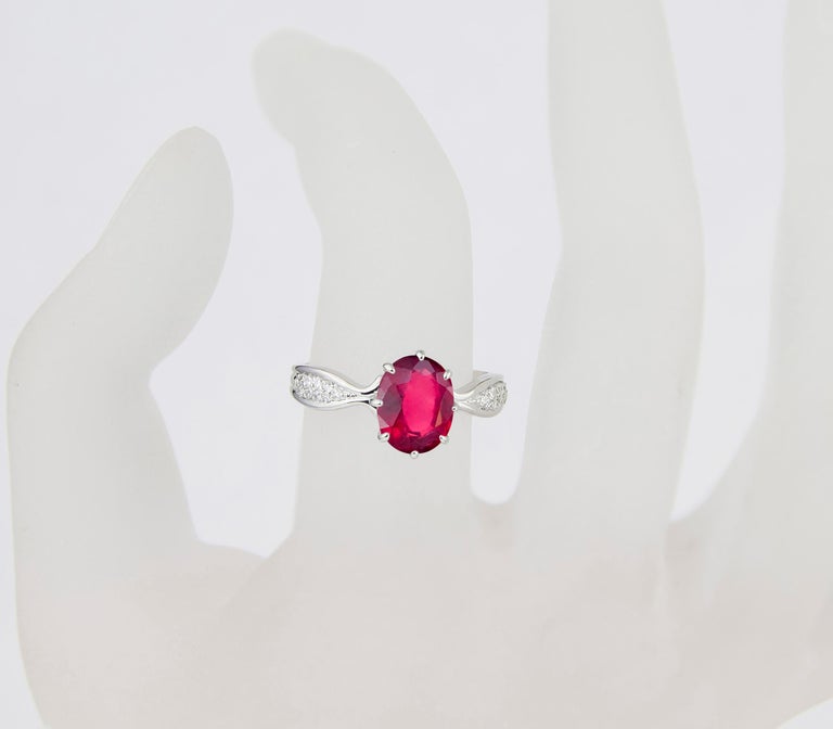 Ruby 14k Gold Ring, Oval Ruby Ring, Ruby Gold Ring, Ruby Vintage Ring ...