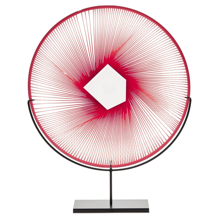 Ruby Abstract I, a Clear and Vibrant Red Abstract Sculptural Plate by ...