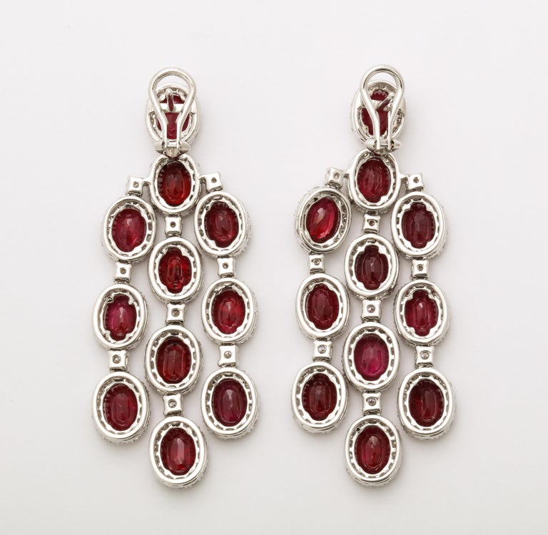 Ruby and Chandelier Earring For Sale at 1stDibs