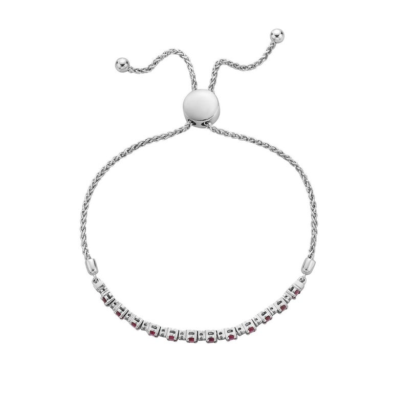 Ruby and Diamond Bolo Bracelet For Sale at 1stDibs