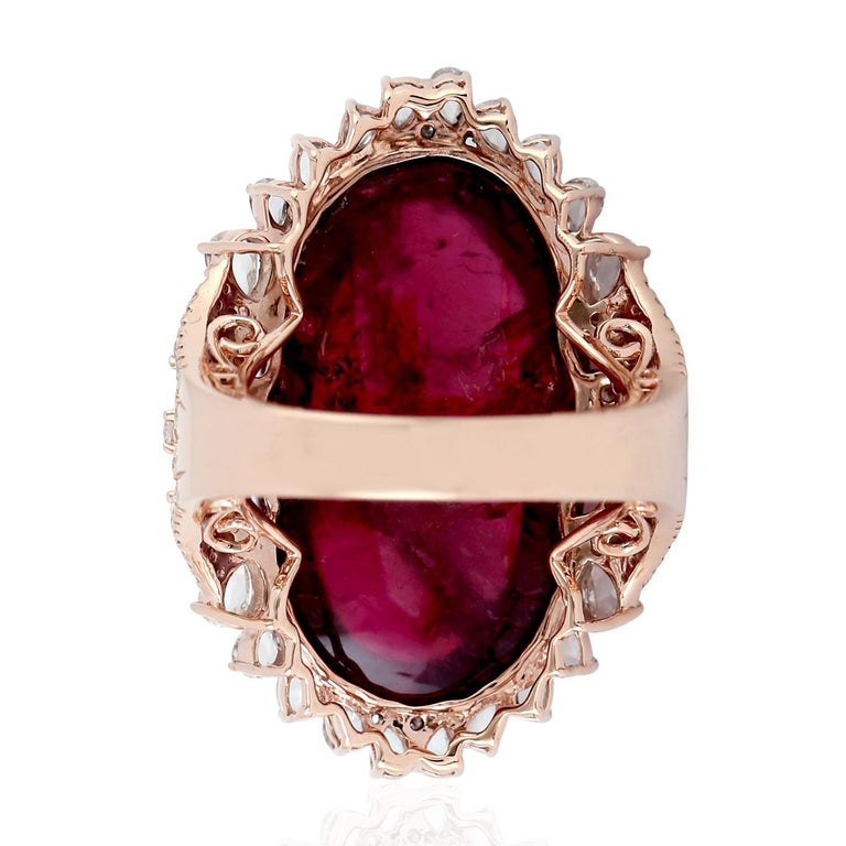 Ruby and Diamond Cocktail Ring at 1stDibs