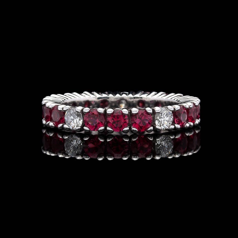 Ruby and Diamond Eternity Band by Gubelin at 1stDibs | ruby and diamond ...