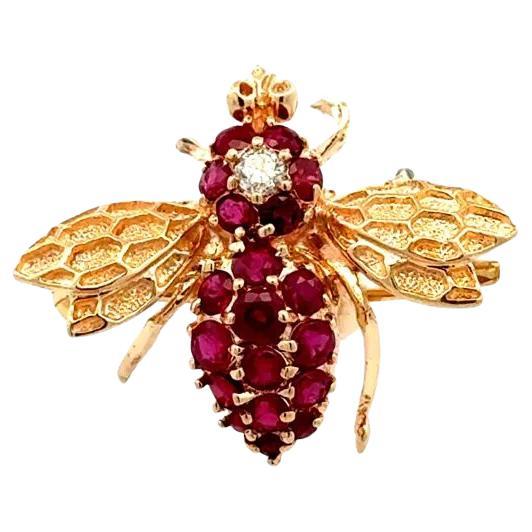Tiffany and Co. Gold and Ruby Bumble Bee Pin at 1stDibs | tiffany bee ...