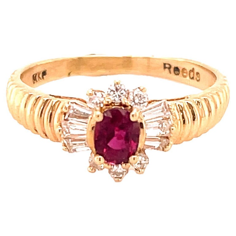Ruby and Diamond Gold Ring For Sale at 1stDibs