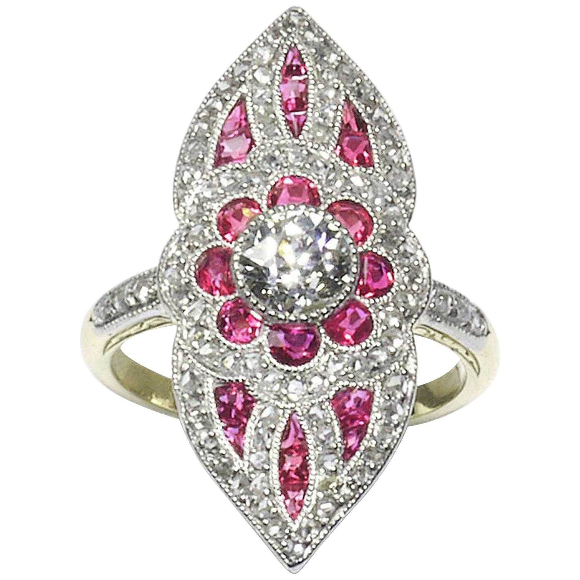 Diamond and Ruby Ring at 1stDibs