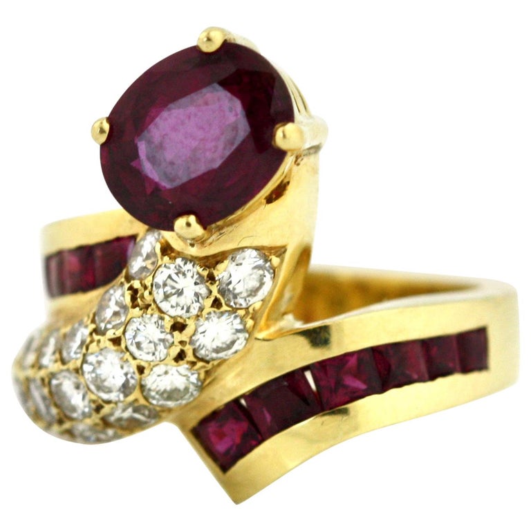 Ruby and Diamond Ring at 1stDibs