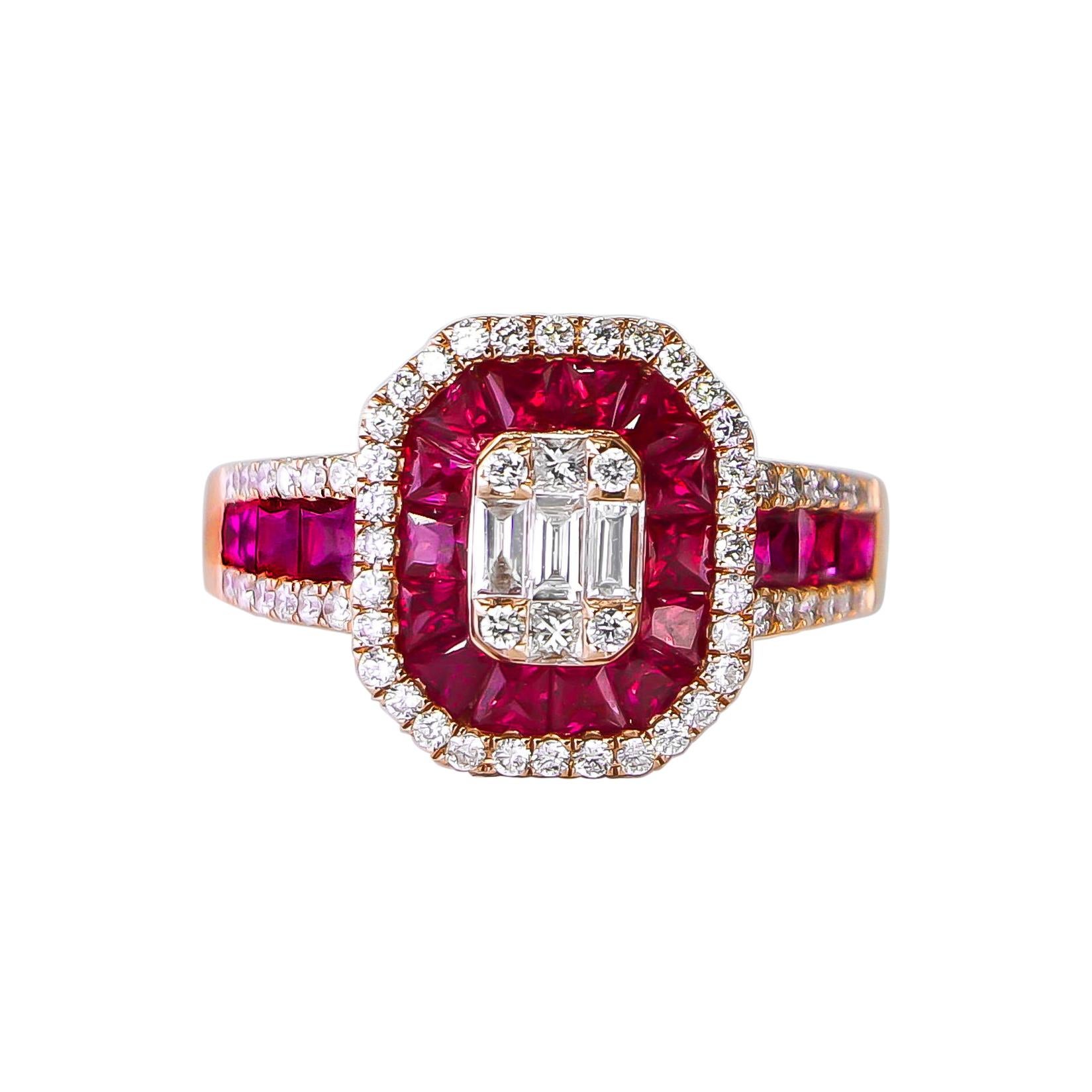 Georgian Ruby Diamond Ring c1800 at 1stDibs