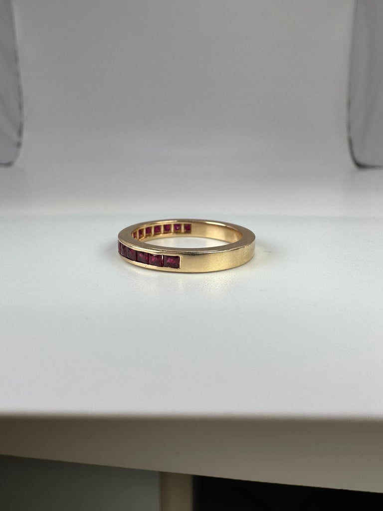 Ruby Band 14kt Yellow Gold Stunning Natural Rubies Wedding Band ...