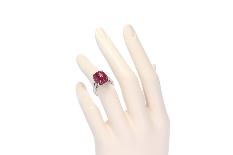 Ruby Carving Cabochon Ring For Sale at 1stDibs | carved ruby ring, ruby ...