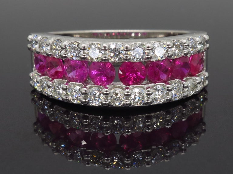 Ruby and Diamond Band Ring at 1stDibs | ruby and diamond band, ruby and ...