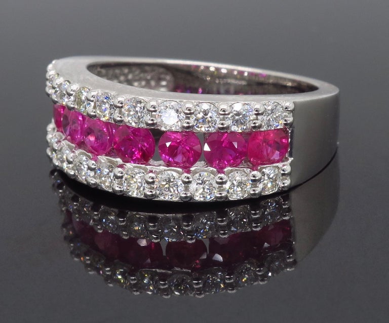 Ruby and Diamond Band Ring at 1stDibs | ruby and diamond band, ruby and ...