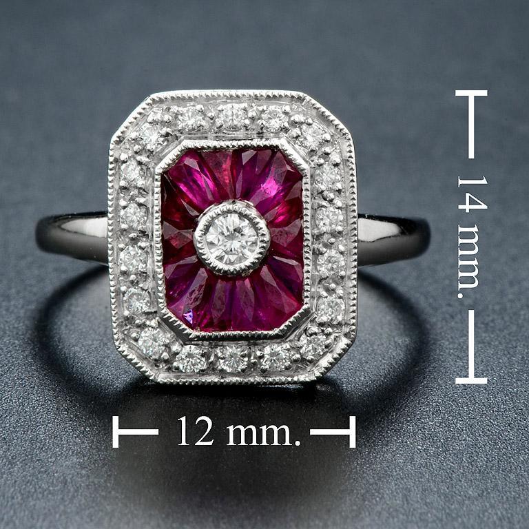 Customizable Ruby Diamond Cocktail Ring For Sale at 1stDibs