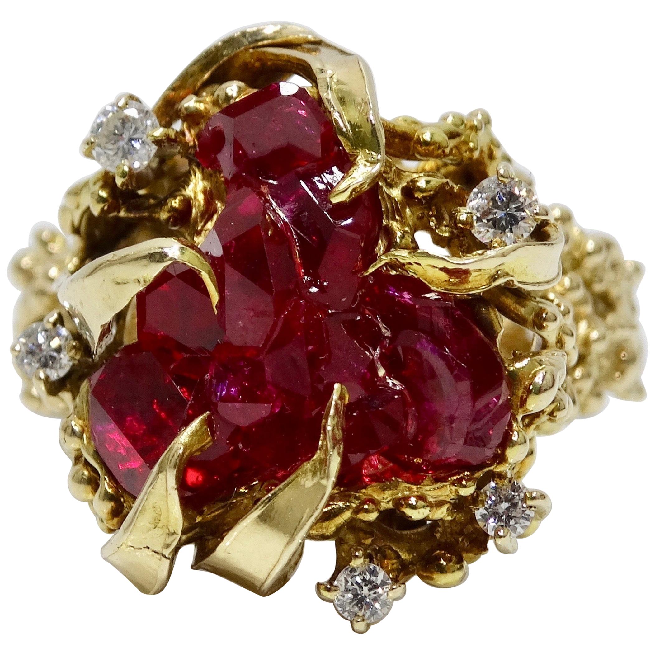 Jade Jagger Never Ending Ruby Diamond Ring at 1stDibs