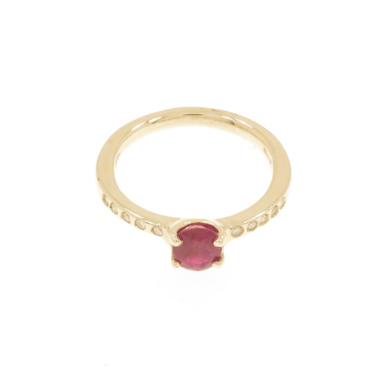 Ruby Diamonds 9K White Gold Ring For Sale at 1stDibs