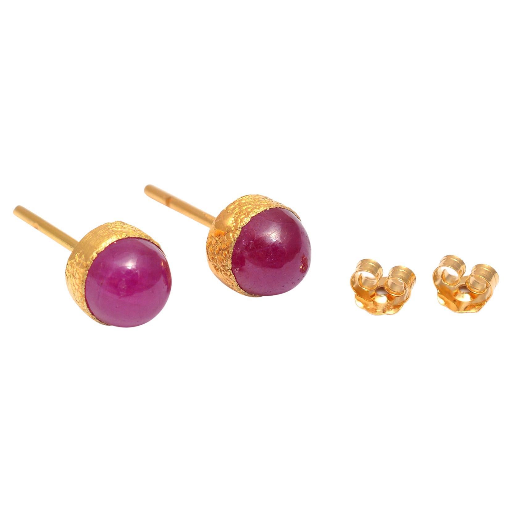 Diamond Ruby Light Earring in 18k gold For Sale at 1stDibs