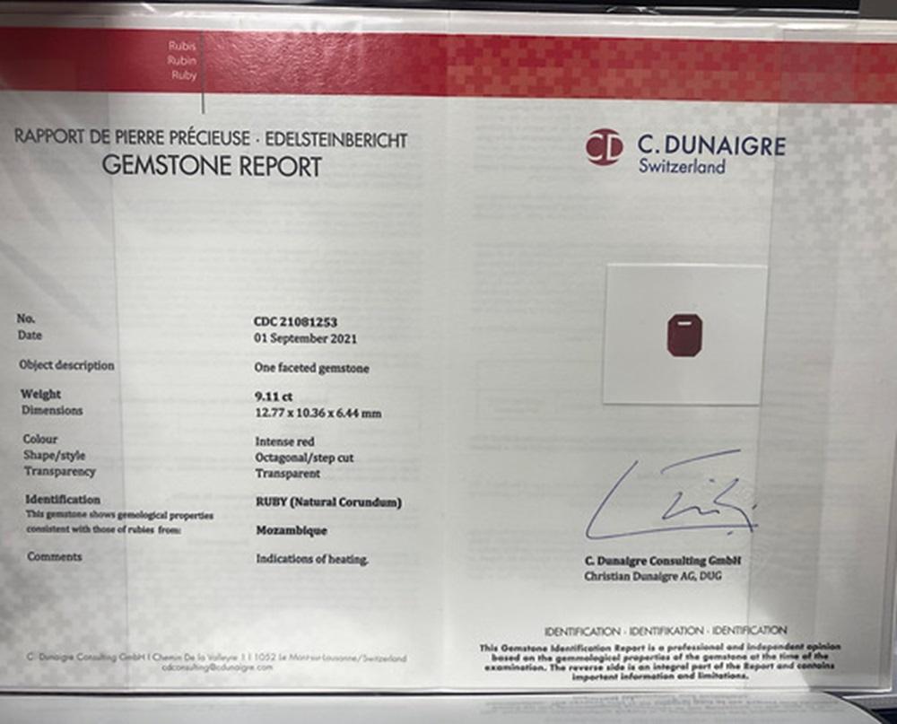 Ruby EC Ring 9.11 CT For Sale at 1stDibs