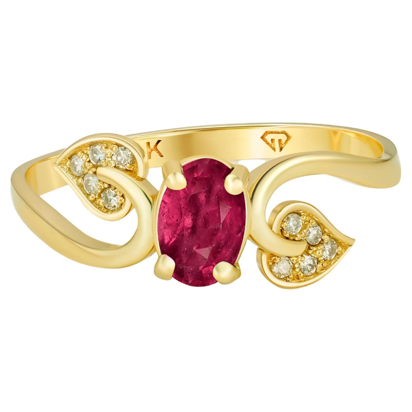 Natural Ruby Ring For Sale at 1stDibs