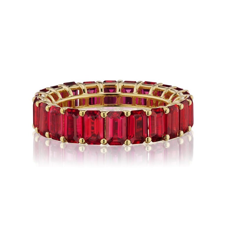 Ruby Eternity Band In 18K Yellow Gold By RayazTakat For Sale at 1stDibs ...