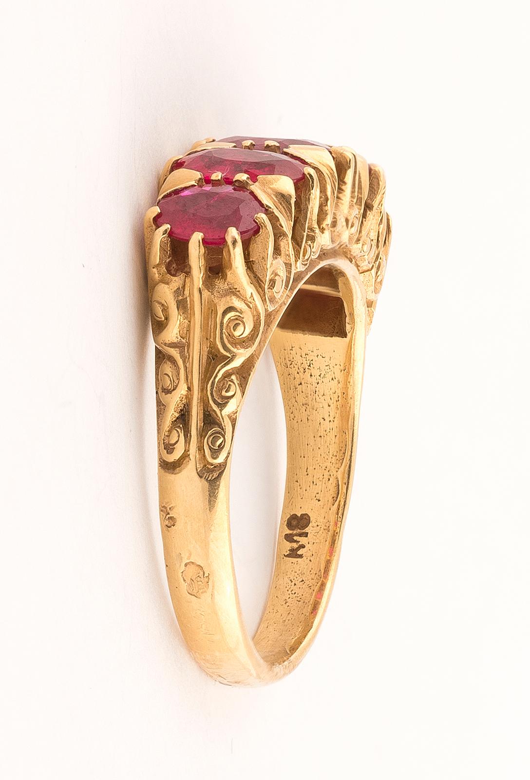 Ruby Five-Stone Ring at 1stDibs
