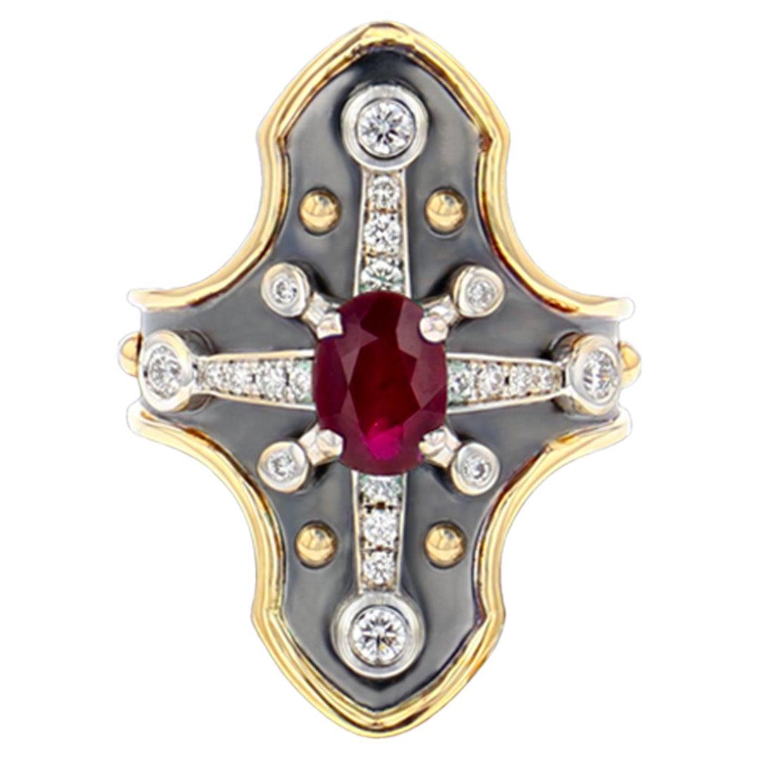 Emerald Heaume Ring by Elie Top For Sale at 1stDibs