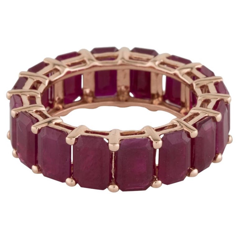 Ruby Octagon Ring in 14K Gold For Sale at 1stDibs