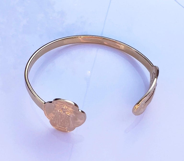 Ruby Opal Virgin Mary Spiritual Bracelet Cuff Bangle J Dauphin For Sale ...