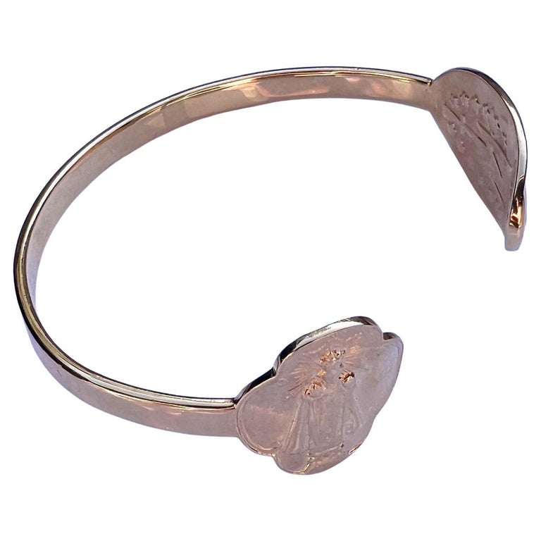 Ruby Opal Virgin Mary Spiritual Bracelet Cuff Bangle J Dauphin For Sale ...