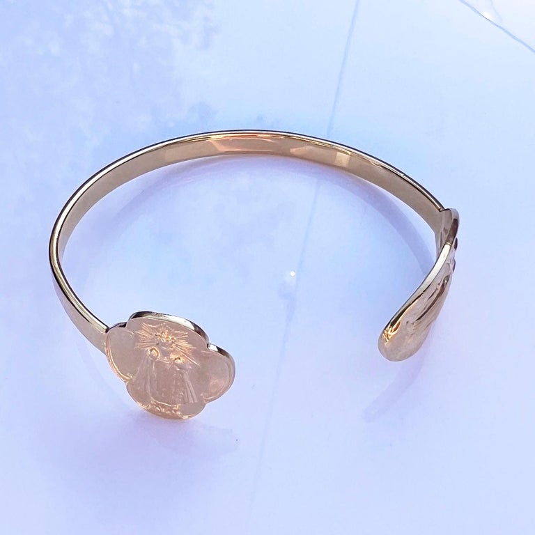 Ruby Opal Virgin Mary Spiritual Bracelet Cuff Bangle J Dauphin For Sale ...