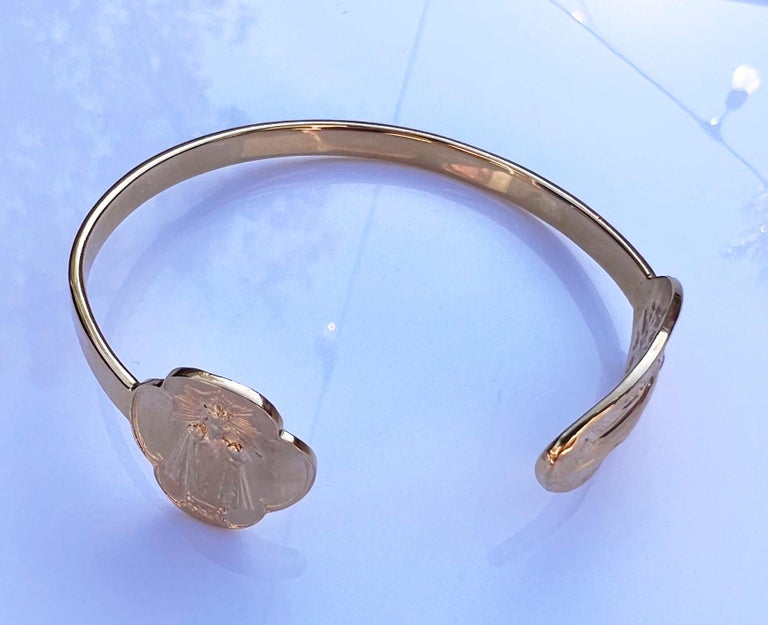 Ruby Opal Virgin Mary Spiritual Bracelet Cuff Bangle J Dauphin For Sale ...