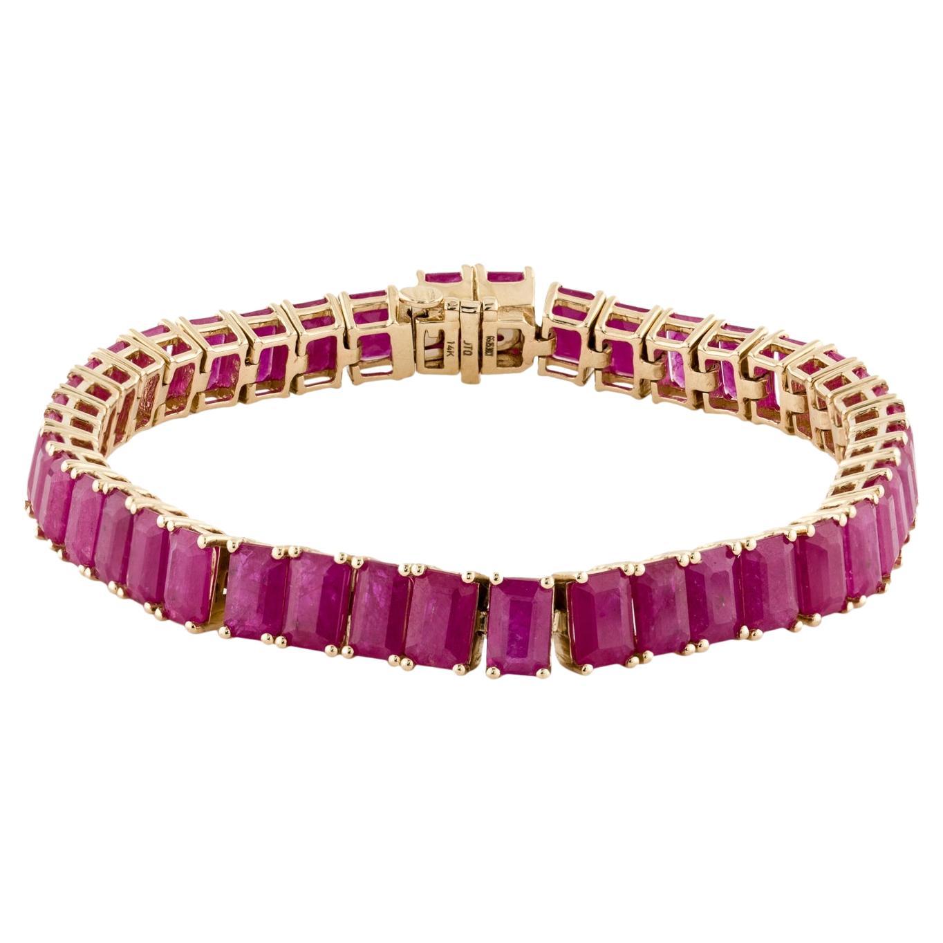 Ruby Radiance Blooms Bracelet For Sale at 1stDibs