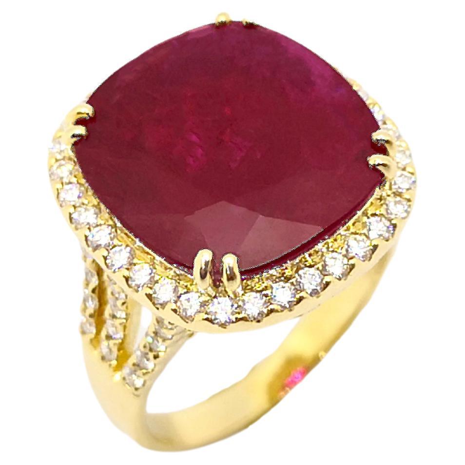 vintage 18k gold ring with ruby For Sale at 1stDibs