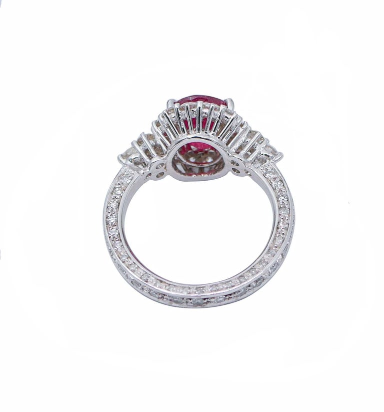 Ruby, Diamonds, Platinum Ring For Sale at 1stDibs